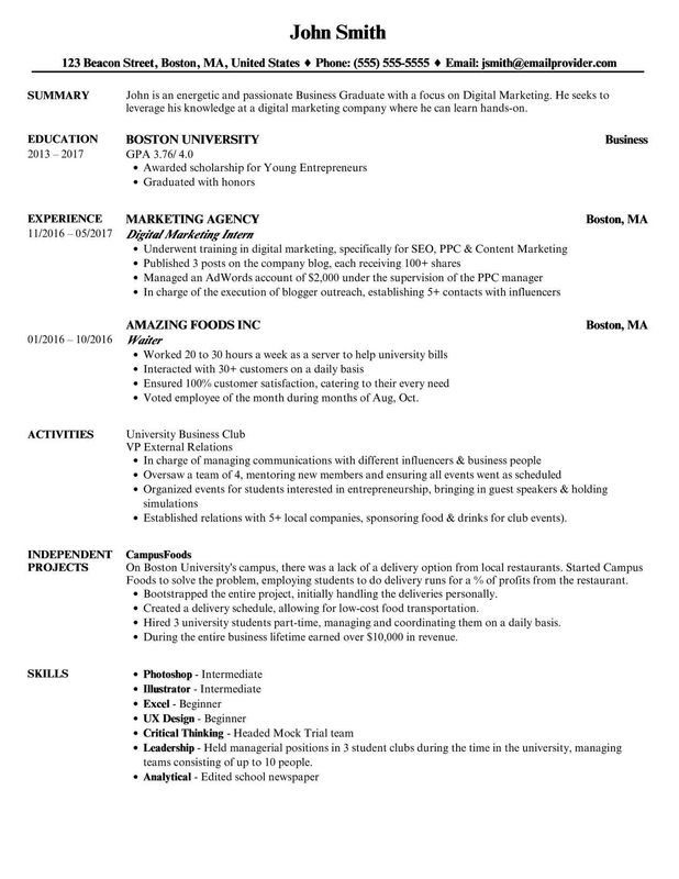 The Ultimate Guide to Writing a Student Resume [Examples] | Velvet Jobs